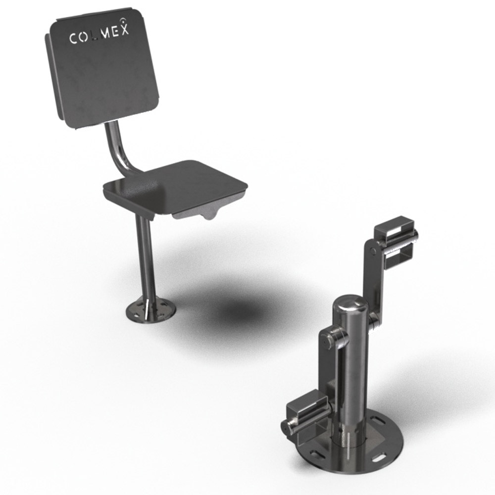 Polkulaite yhdelle penkillä Colmex CE-sarja ulkokuntosalilaite