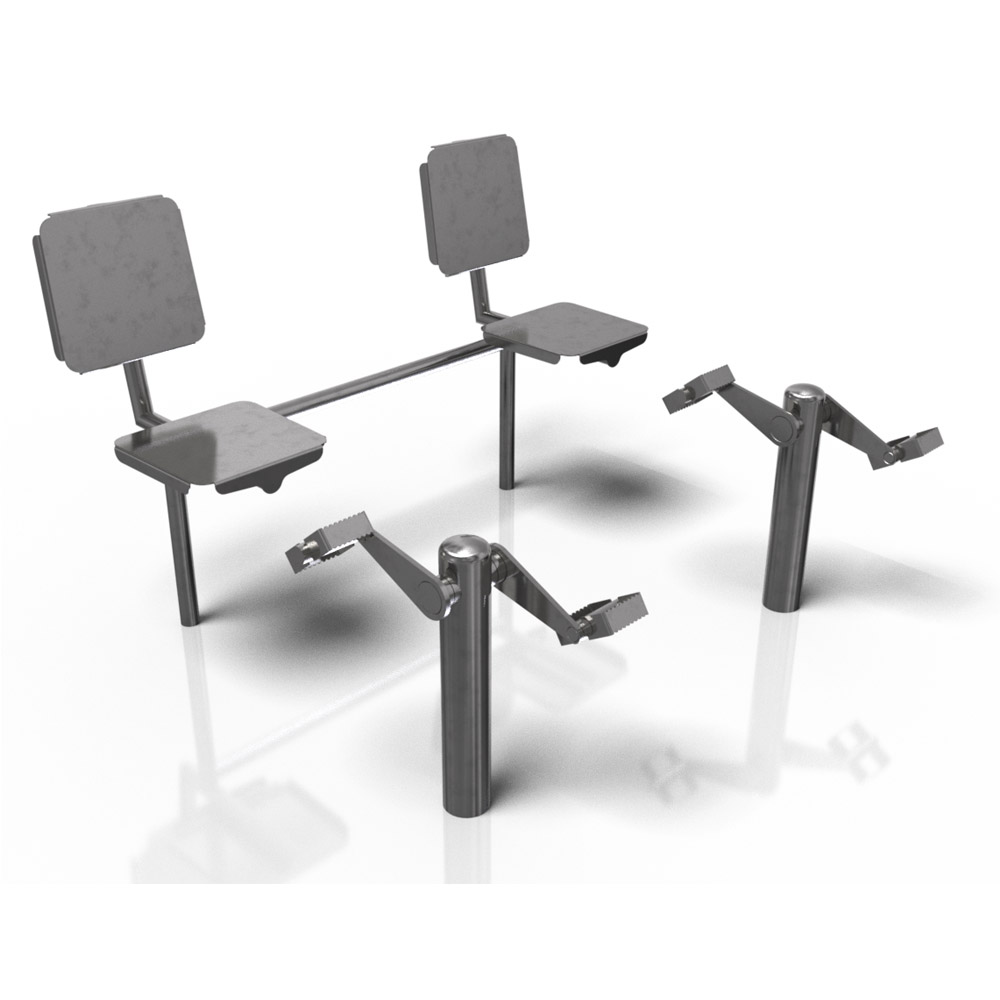 Polkulaite kahdelle Colmex CE-sarja ulkokuntosalilaite